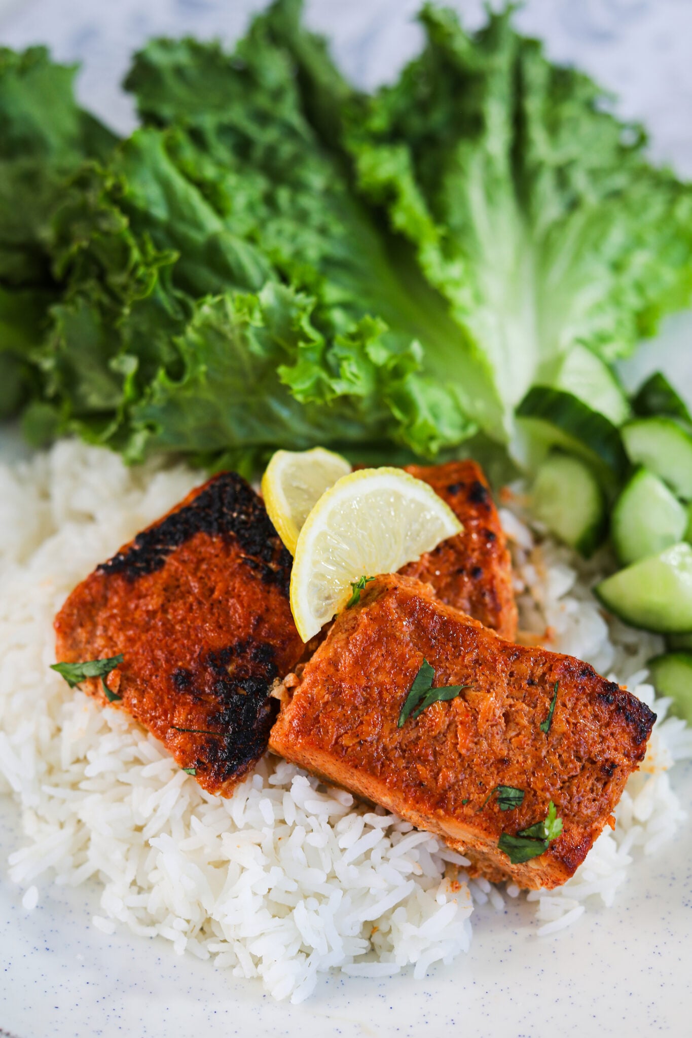 Melt-In-Your-Mouth Tandoori Salmon Fish Tikka | Desi~licious RD